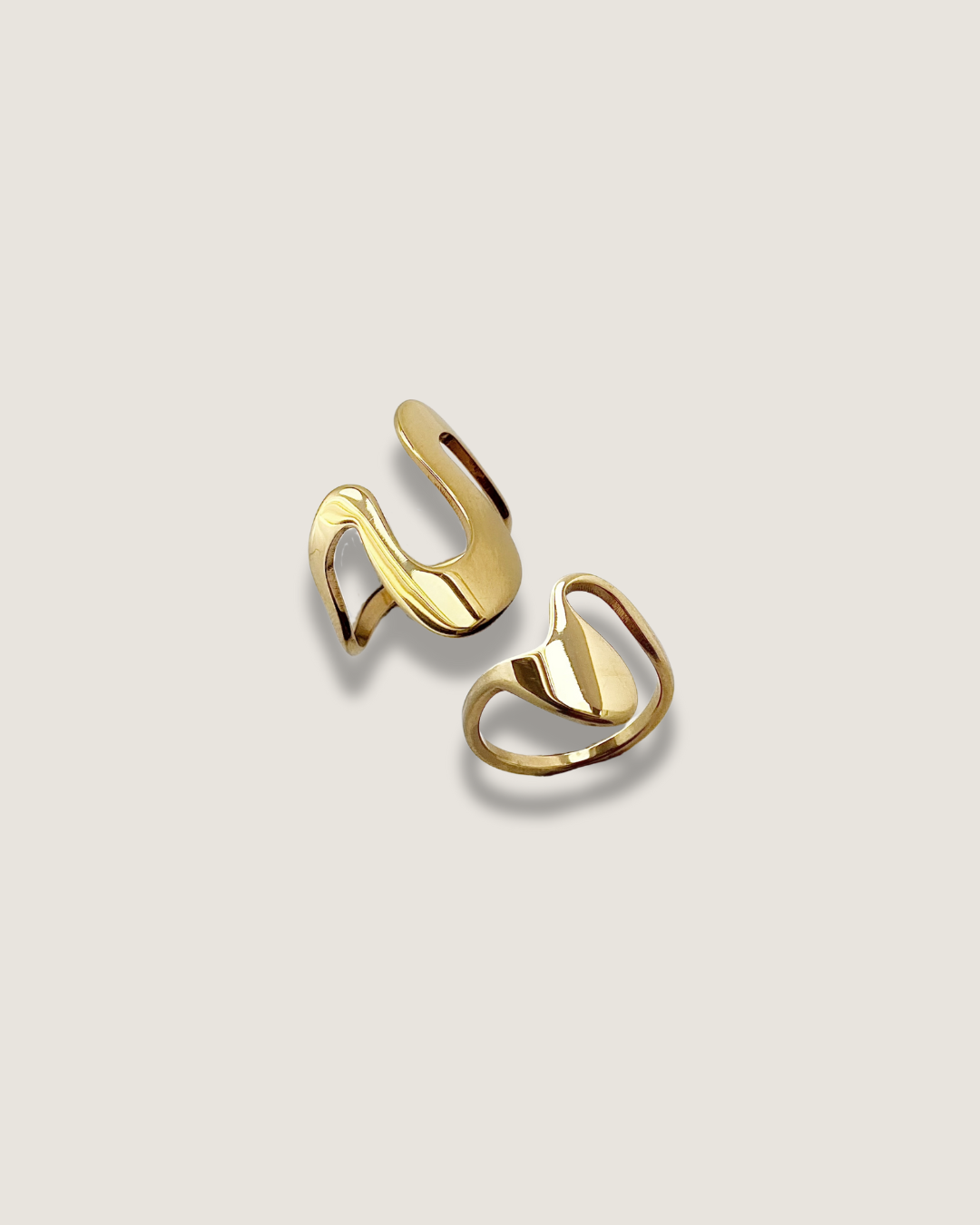 Abstract Liquid Metal Ring Set